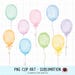 Balloons Clipart | Rainbow Balloons Clipart Set of 18 | Instant Digital ...