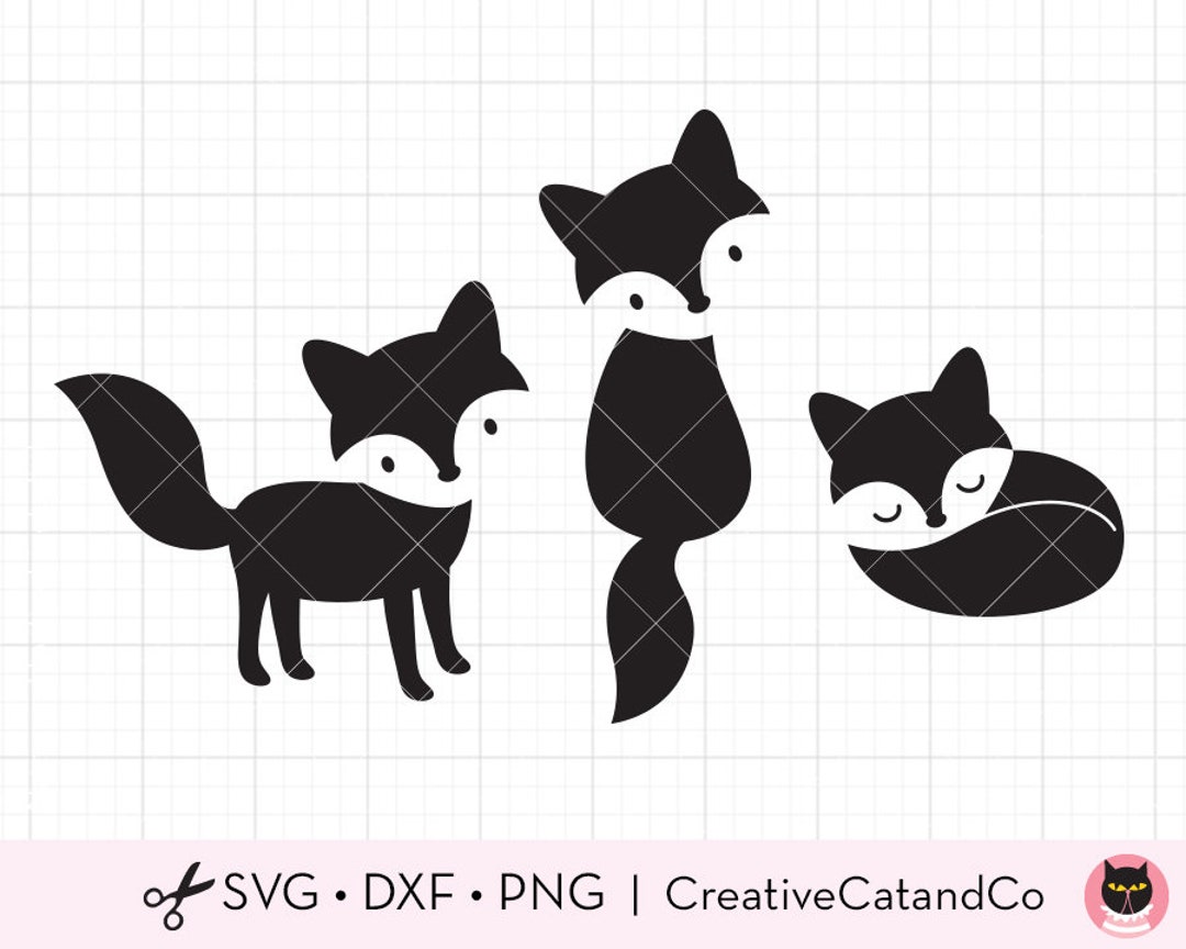 Fox Silhouette SVG Cut File SVG Files for Cricut or Silhouette Cute Fox ...