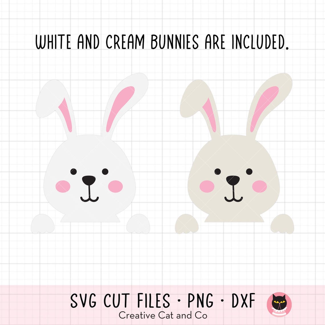 Peeking Easter Bunny Svg Png, Cute Bunny, Hide and Seek, Happy Easter ...