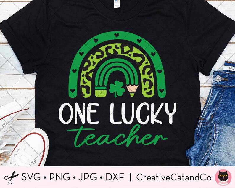 St Patricks Day One Lucky Teacher Svg Png Sublimation - Etsy
