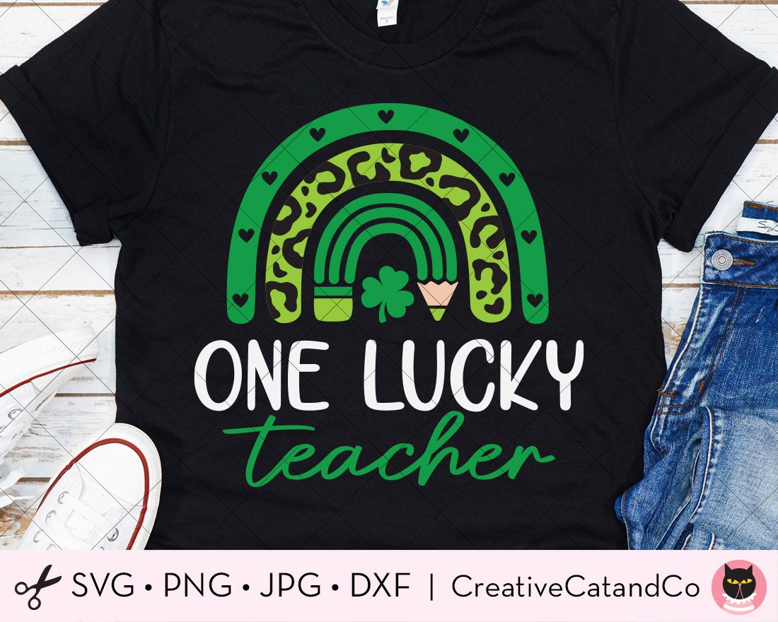 St Patricks Day One Lucky Teacher Svg Png Sublimation - Etsy