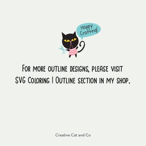 Cat Unicorn Coloring SVG Clipart Caticorn Outline Line Art for Coloring ...