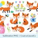 Fox Sublimation PNG Clipart Cute Spring Animal Foxes Png - Etsy