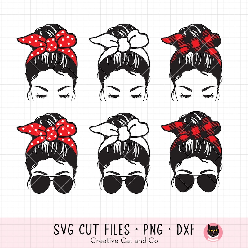 Women Scarf Svg - Etsy
