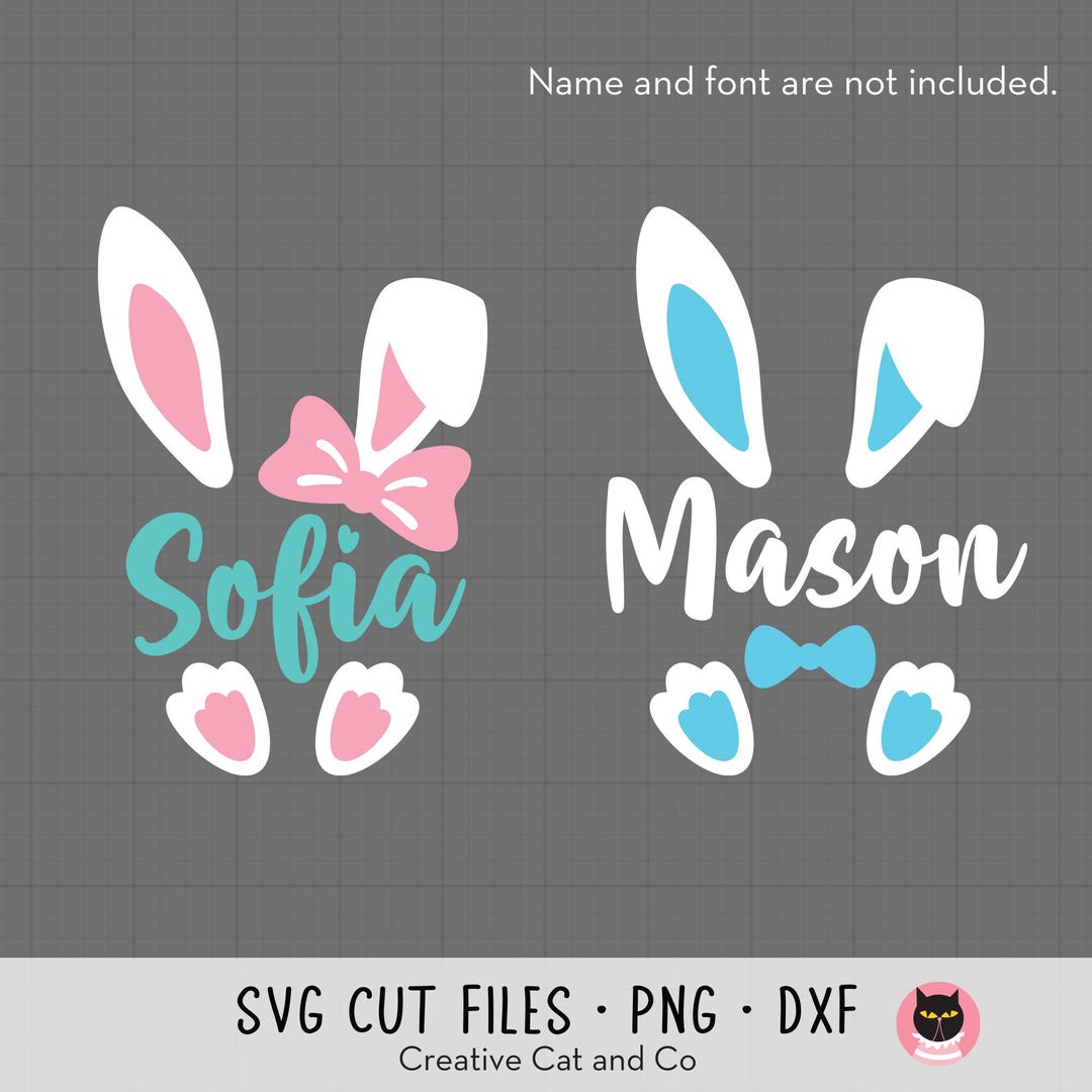 Easter Bunny SVG Rabbit Ears Girl Boy Easter Bunny Split Monogram Kid ...
