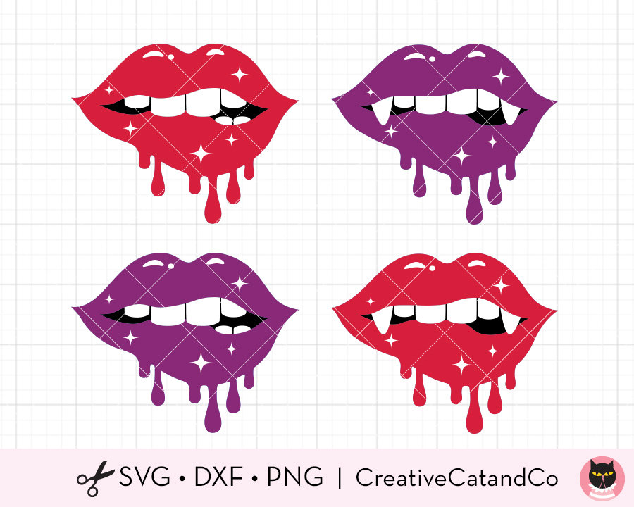Art & Collectibles Digital Drawing & Illustration Biting Lips svg ...