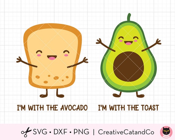 Aguacate y tostada SVG Lindo divertido pareja Hermanos Estoy | Etsy España