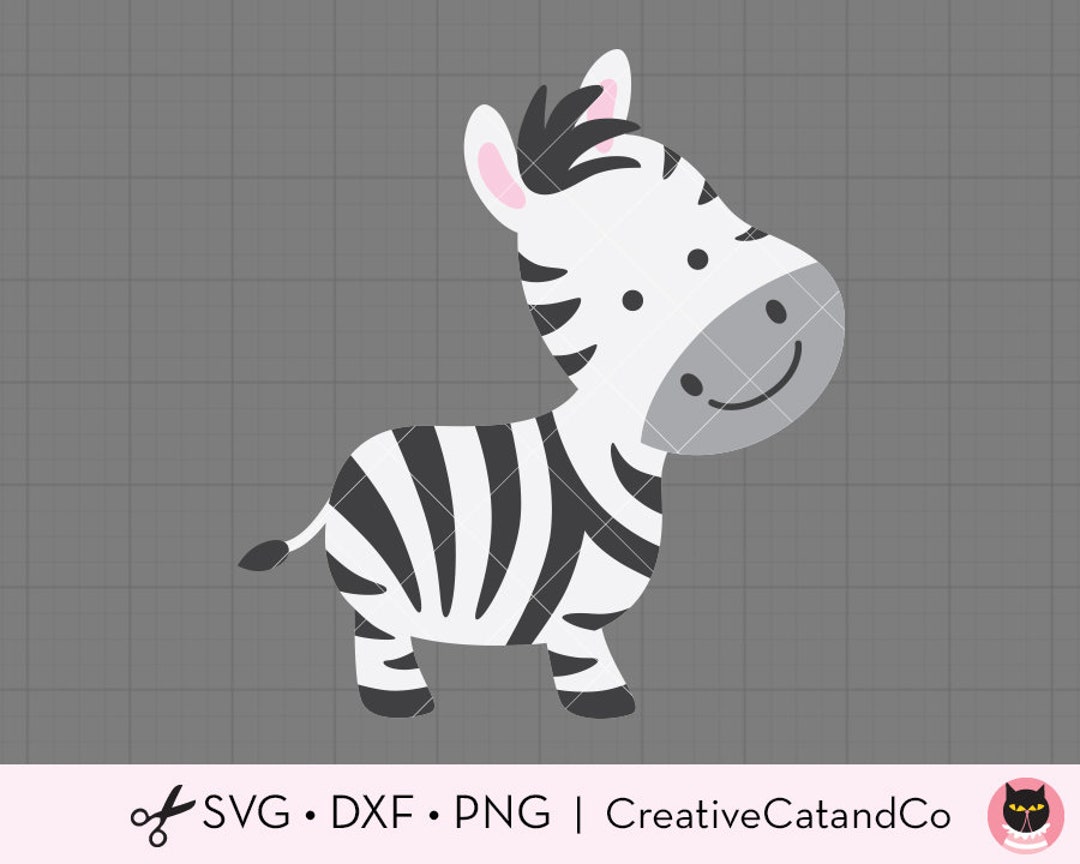 Zebra SVG DXF Files for Cricut Silhouette Cute Baby Zebra Svg Dxf Cut ...