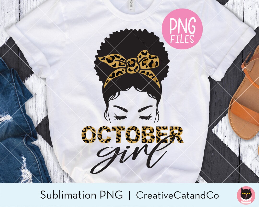 October Girl Clipart, Black Girl Birthday Clip Art, October Queen ...