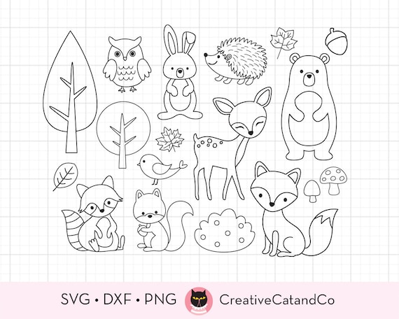 Woodland Forest Animals Coloring Pages