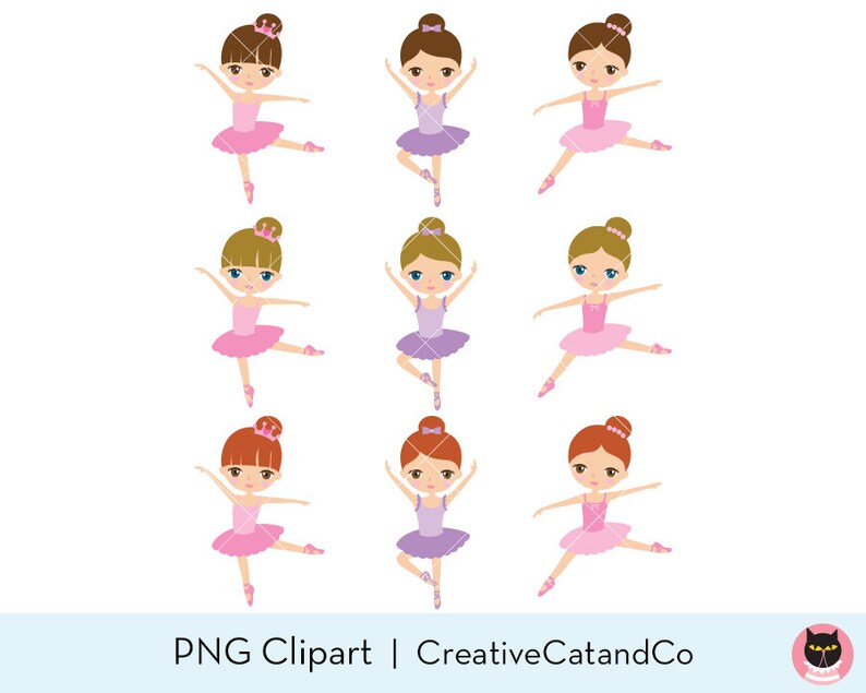 Ballerina Clipart Ballet Clipart Girl Ballerina Clip Art Girl - Etsy