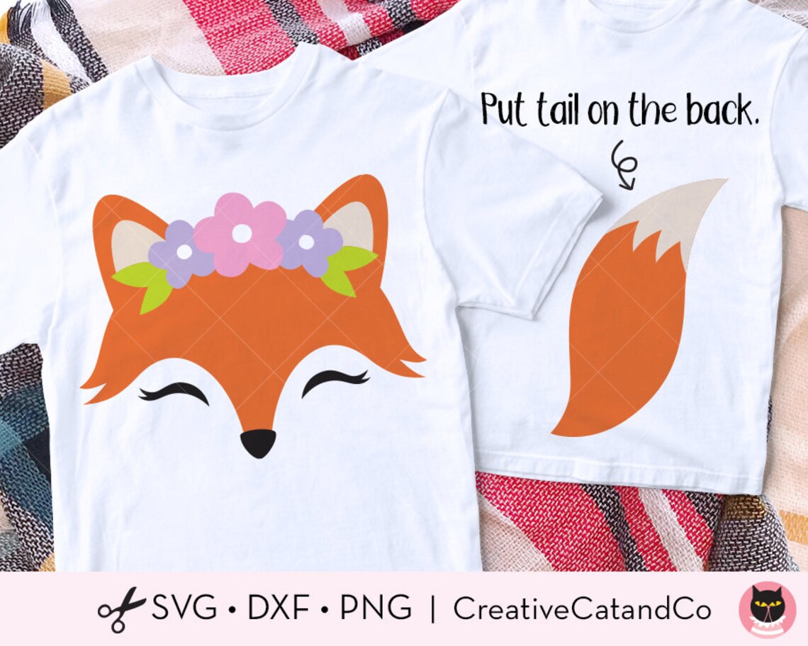 Girl Fox Face SVG DXF Files for Cricut and Silhouette Cute - Etsy