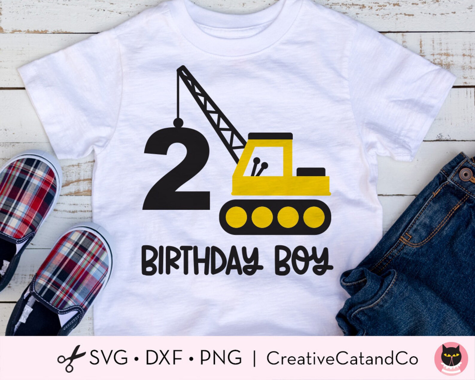 Boy 2nd Birthday 2 Year Old Svg Birthday Boy Construction - Etsy