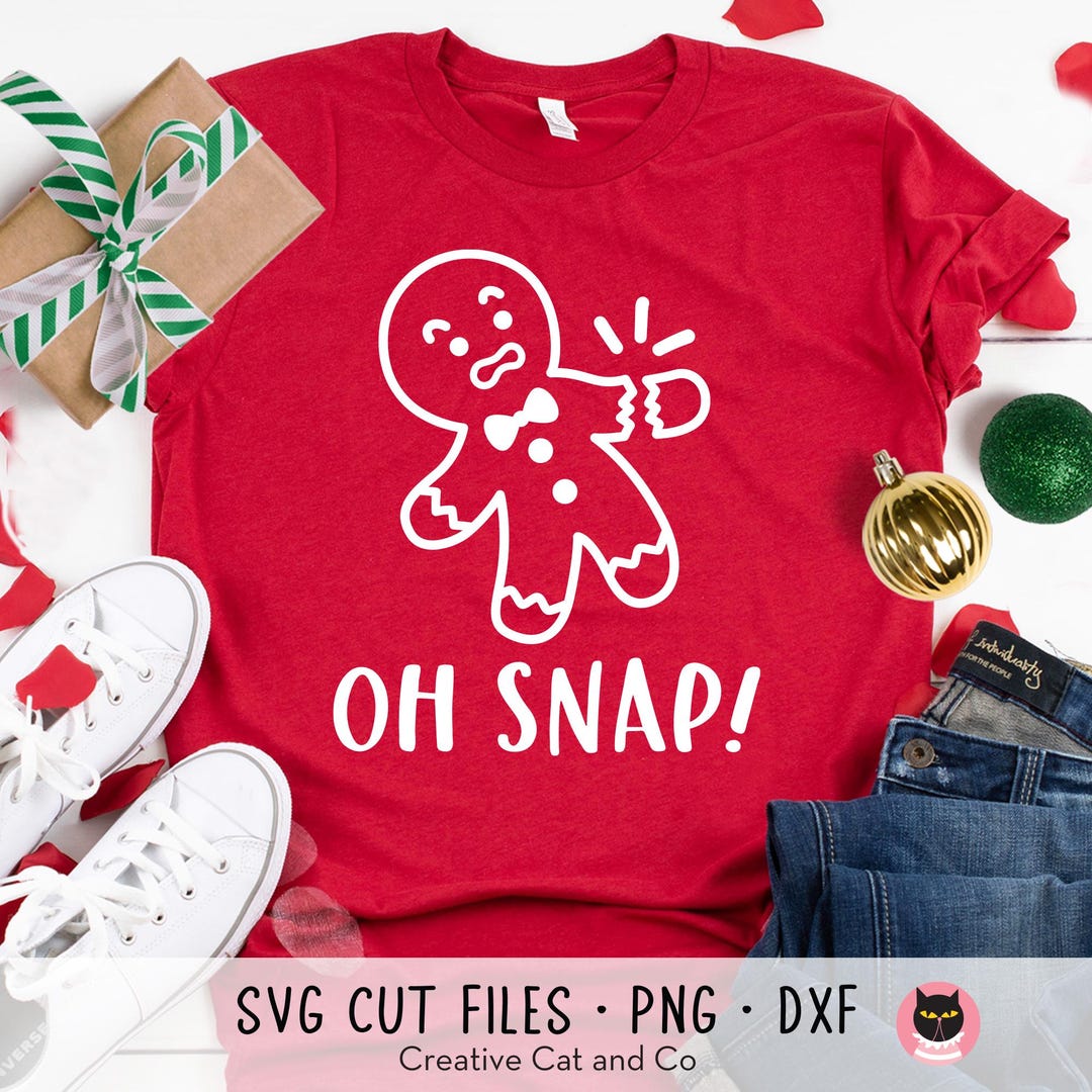 Oh Snap Gingerbread Svg Png, Broken Gingerbread Man Cookie, Funny ...