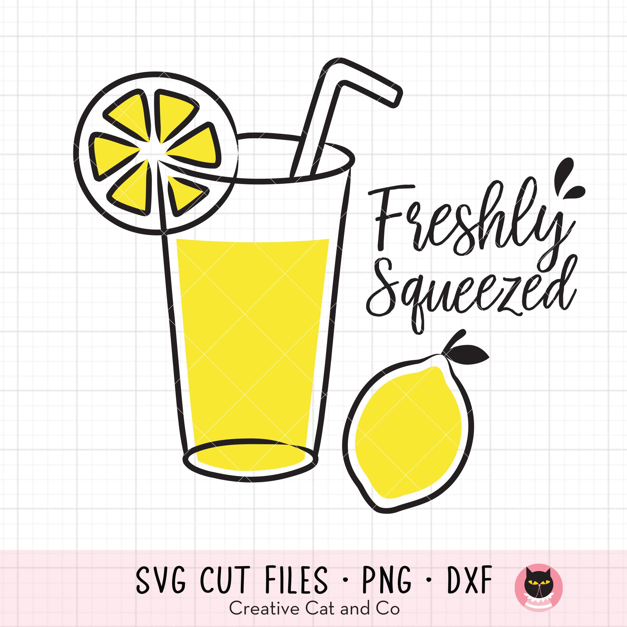 Lemonade Stand Sign SVG PNG DXF Summer Freshly Squeezed Lemonade Glass ...