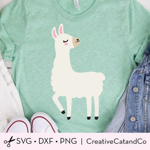 White Llama SVG DXF Files for Cricut Cute Plain White Simple Llama ...