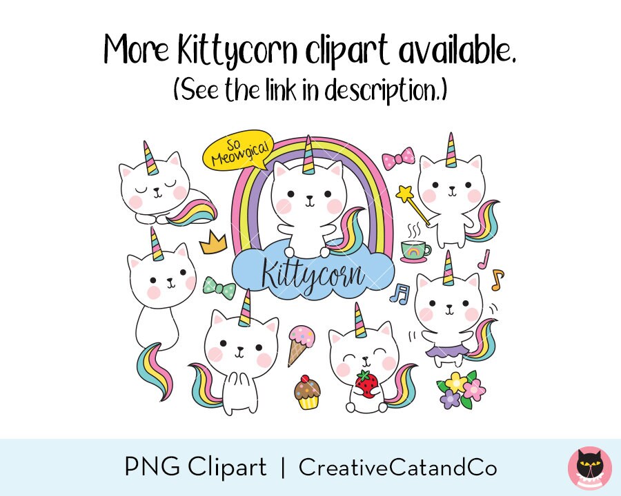 Caticorn Clipart Caticorn Planner Clipart Cat Unicorn Planner - Etsy