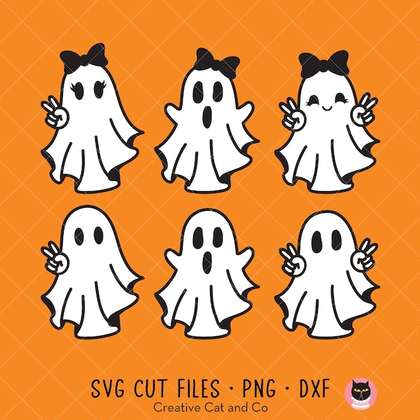 Black and White Ghost Clip Art - Etsy