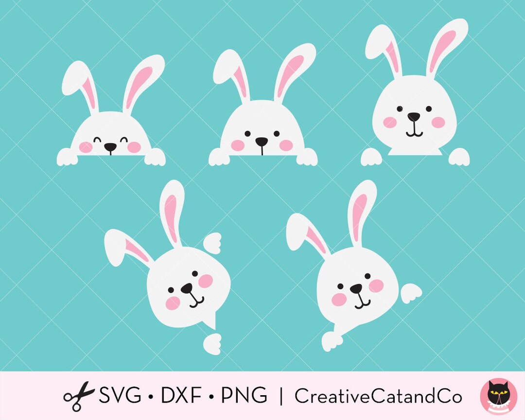 Peeking Easter Bunny Svg, Cute Bunny, Hide and Seek, Happy Easter, Kid ...