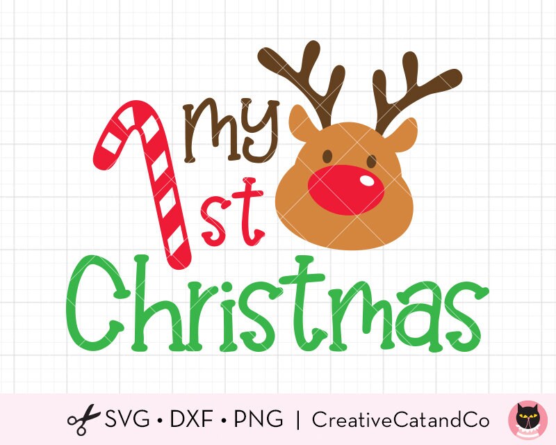 My 1st Christmas SVG DXF Baby First Christmas Cute Baby - Etsy India