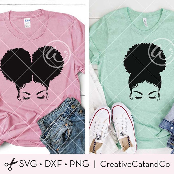 Afro Puff Hair Svg - Etsy