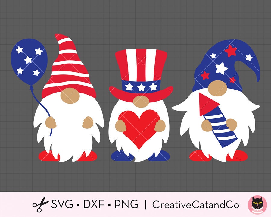 4th of July Gnomes SVG Independence Day Patriotic Gnomes - Etsy