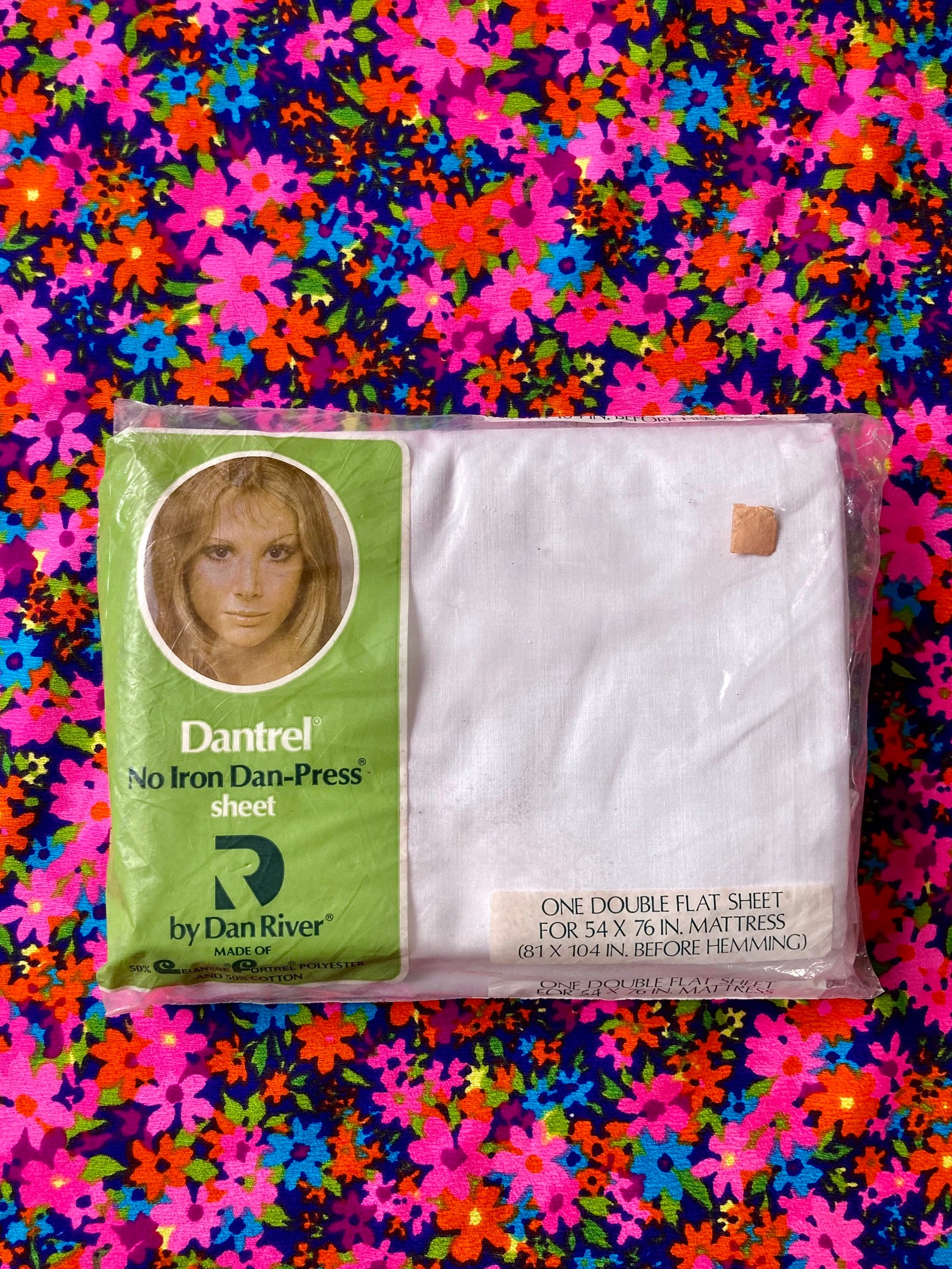 Vintage NOS White Dantrel by Dan Rivers Double Flat Sheet / - Etsy