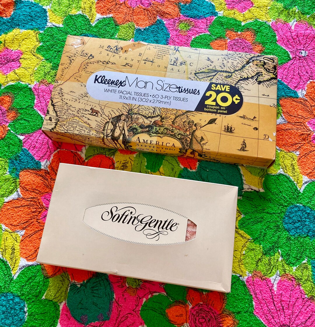 YOU PICK / Vintage 70s “man Size” Kleenex Unopened Tissue Box / Vintage ...