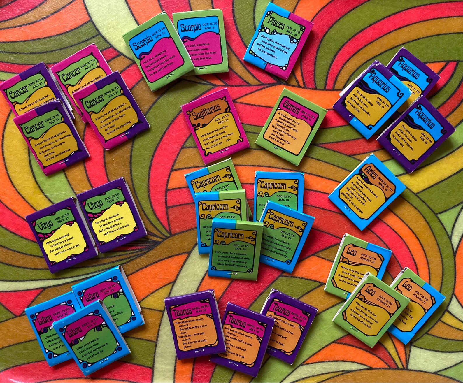 Vintage 1969 Single Zodiac Matchbook / Vintage Ohio Match Company ...