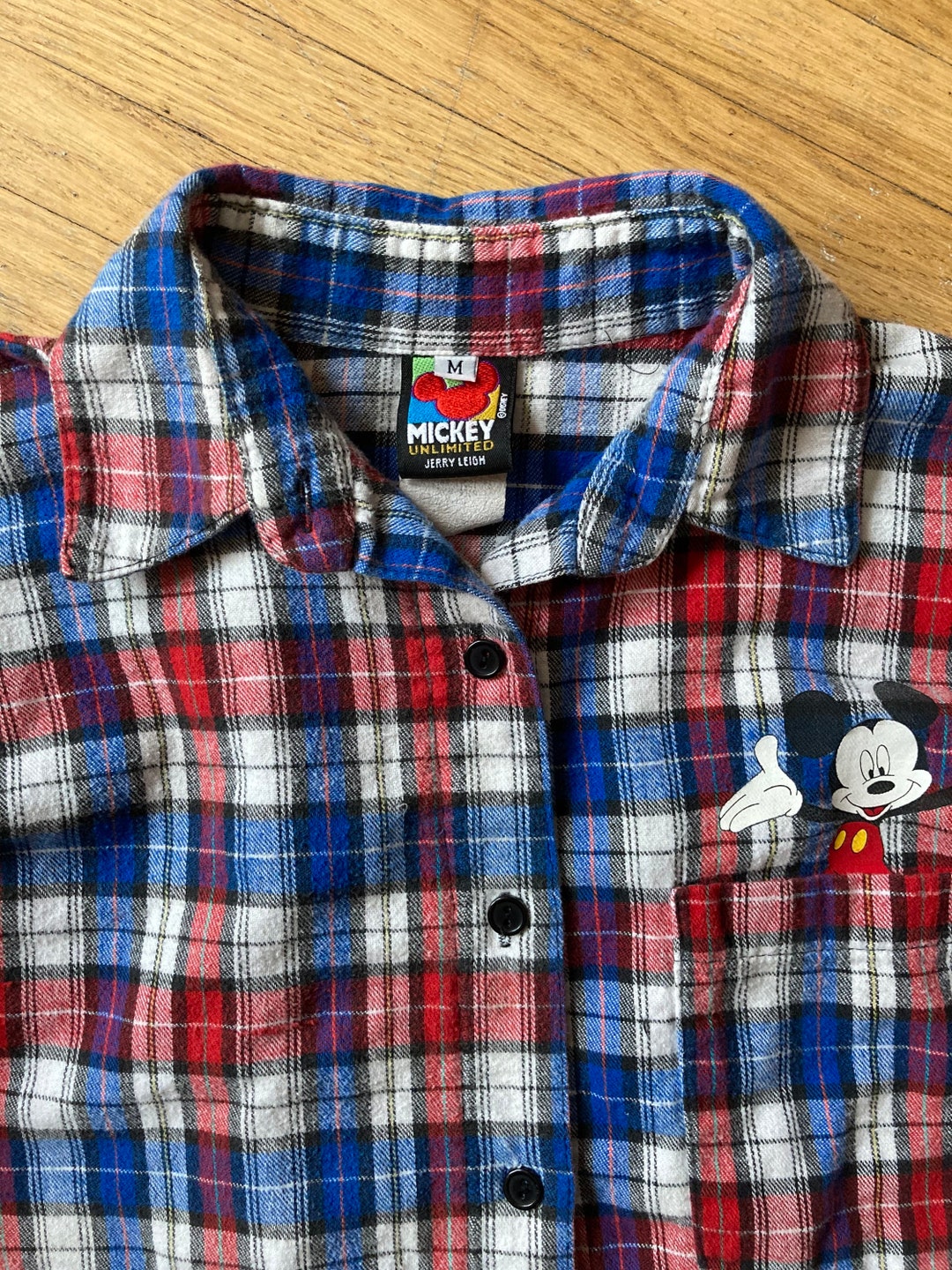 Vintage 90s Mickey Mouse Flannel Shirt / 90s Mickey Mouse Shirt ...