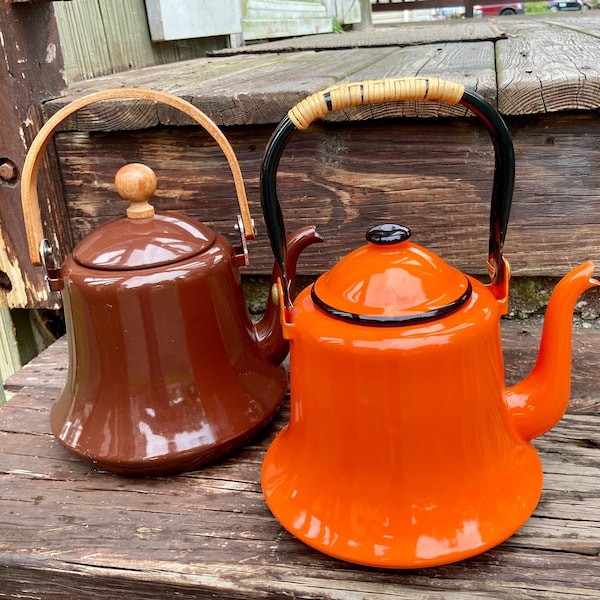 Enamel Tea Kettle - Etsy