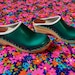 Vintage 70s GROOVY GREEN Swedish Clogs / Vintage 70s Shiny Green Clogs ...