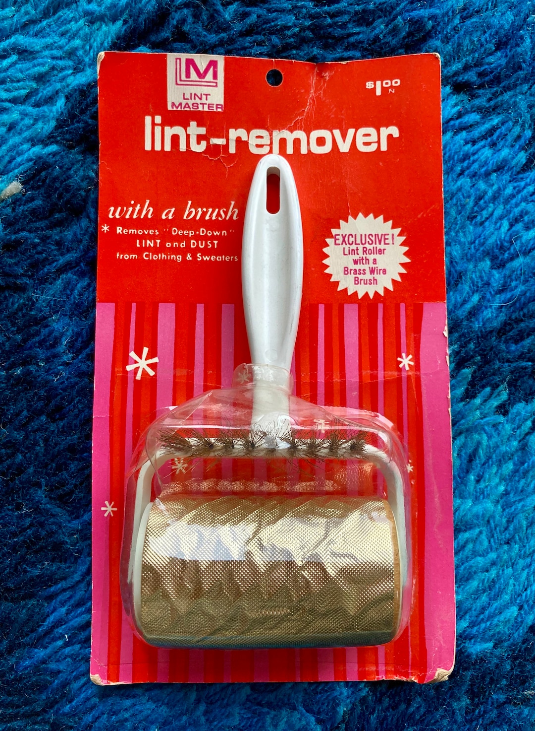 NOS Vintage 60s/70s Lint Master Lint Remover With Brass Wire Brush ...