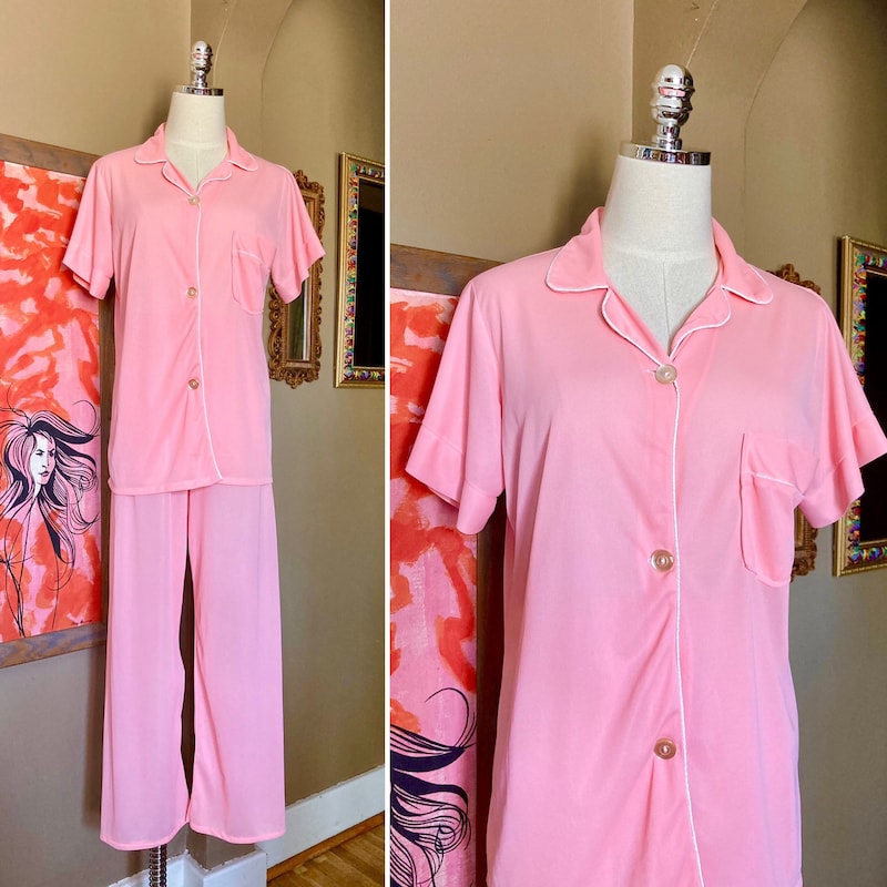 Pink Silk Pajamas - Etsy