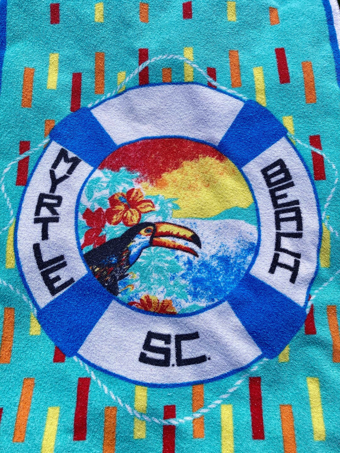 Vintage 80s/90s Myrtle Beach Toucan Life Preserver Beach Towel ...