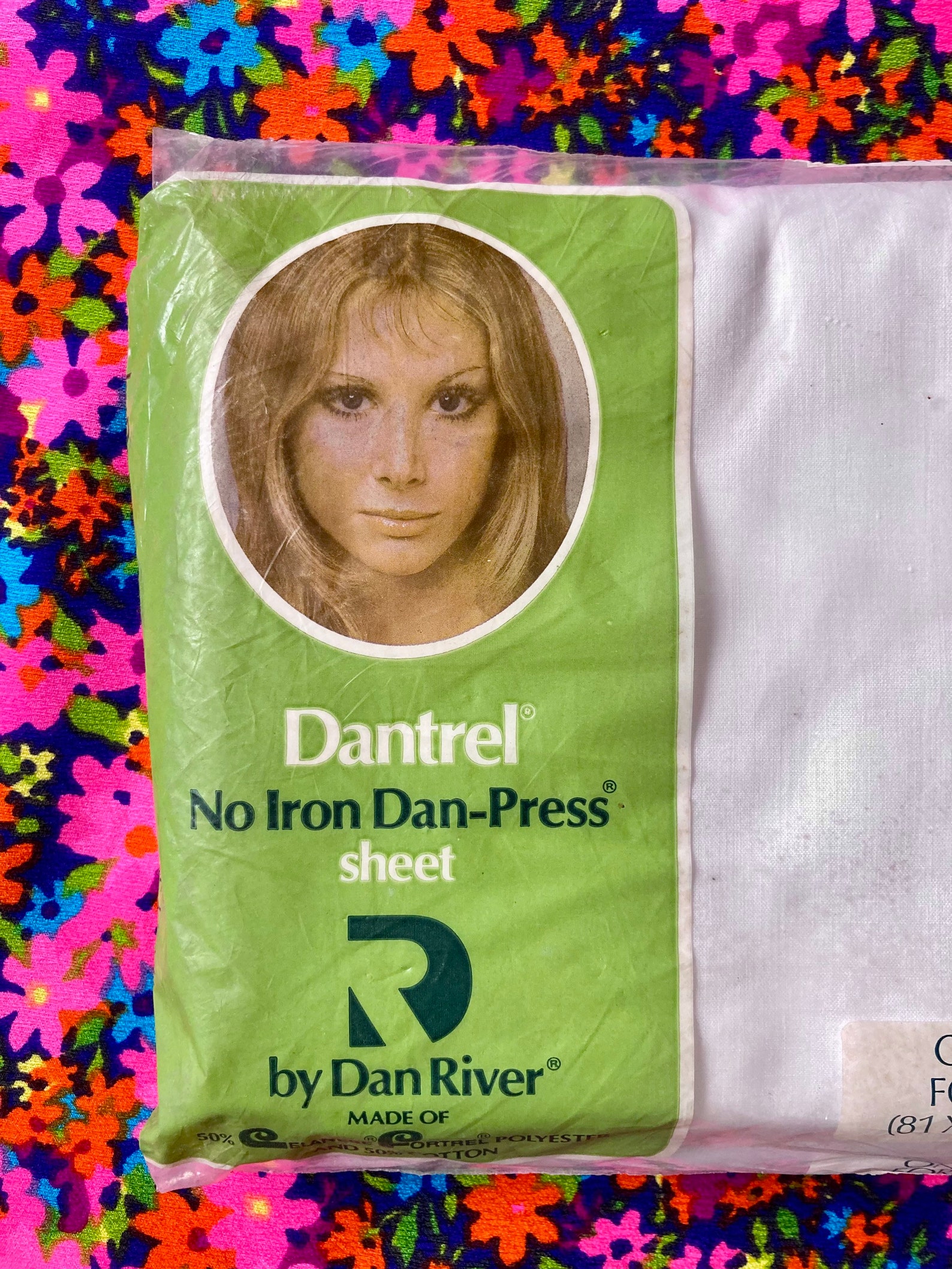 Vintage NOS White Dantrel by Dan Rivers Double Flat Sheet / - Etsy