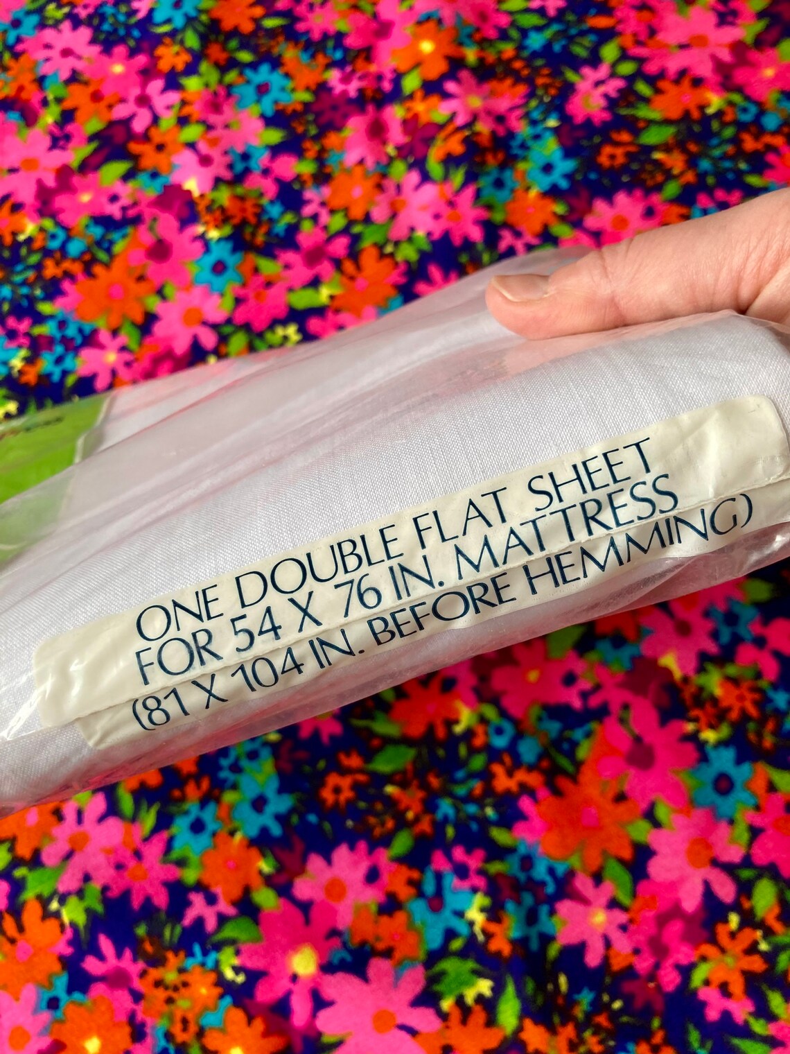 Vintage NOS White Dantrel by Dan Rivers Double Flat Sheet / - Etsy