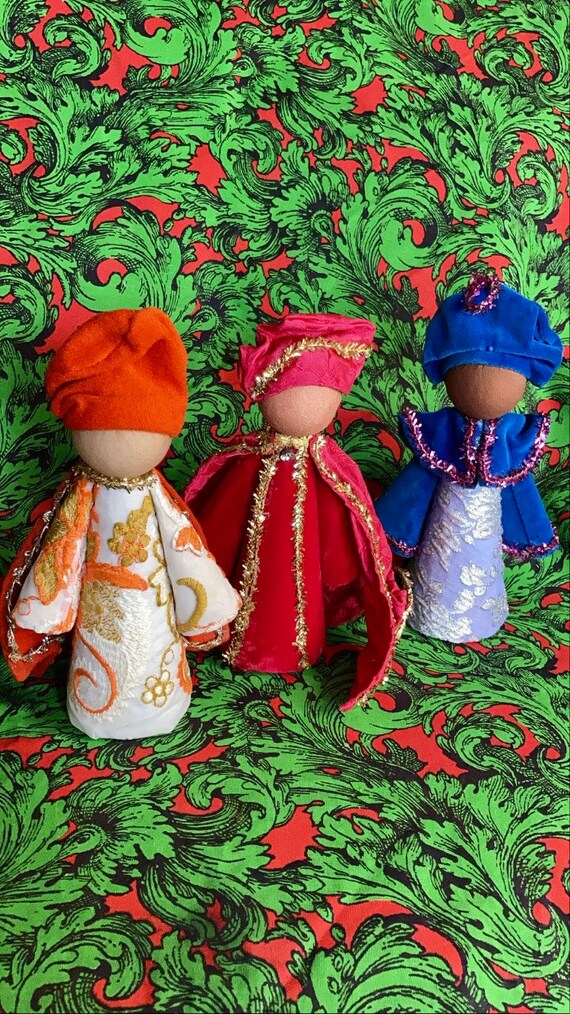 Collectibles Art & Collectibles Vintage Handmade Three Kings Figures ...