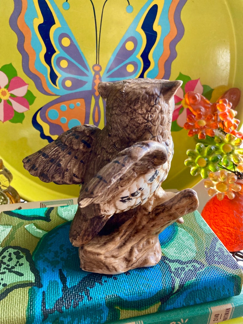 Vintage 70s Homco Owl Figurine / 70s Porcelain Owl Figurine / Vintage ...