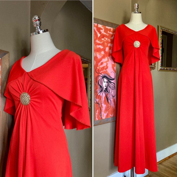 70s red disco maxi - Gem