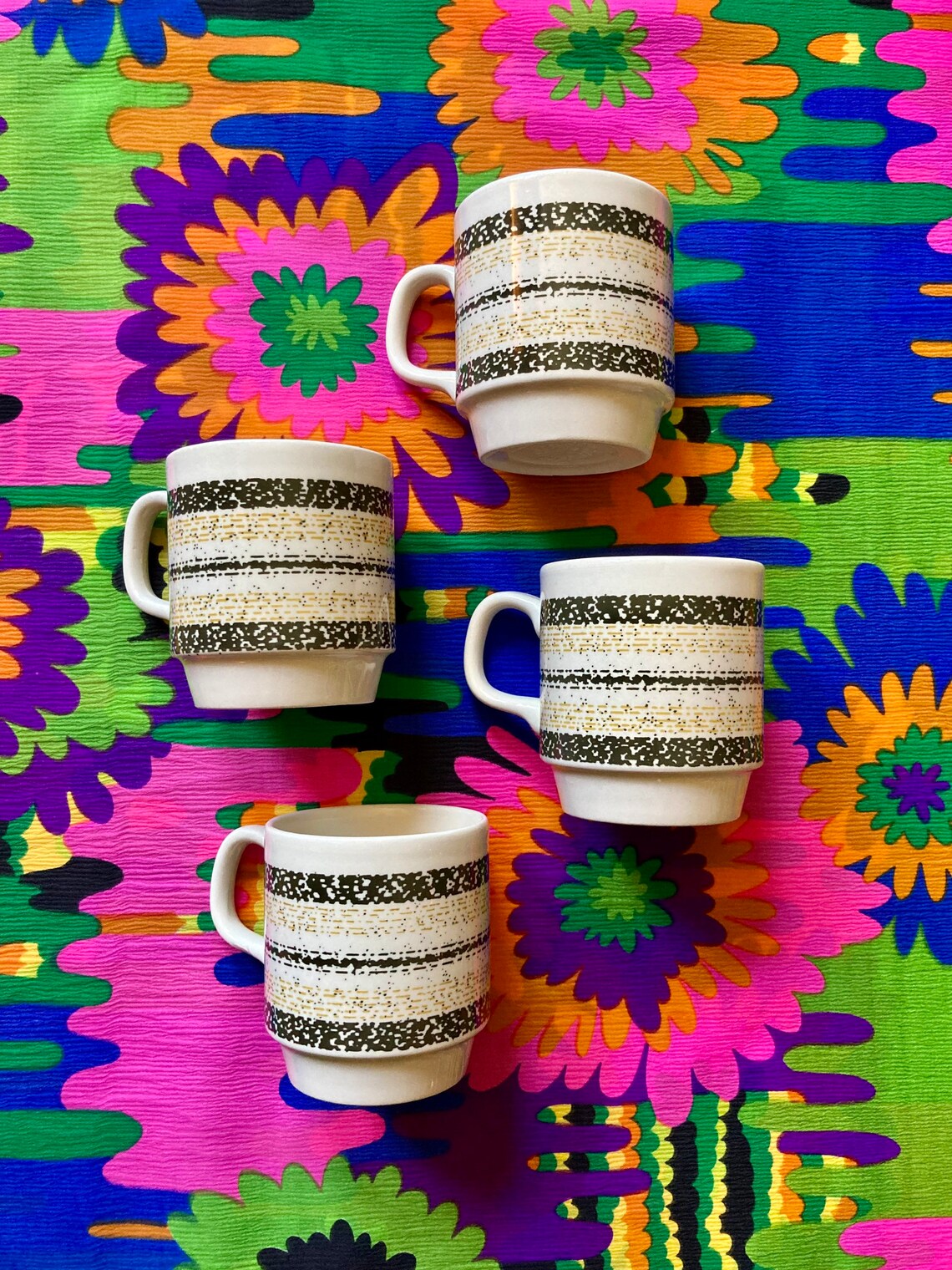 Vintage 60s Biltons Made in England Stacking Mugs / Vintage - Etsy