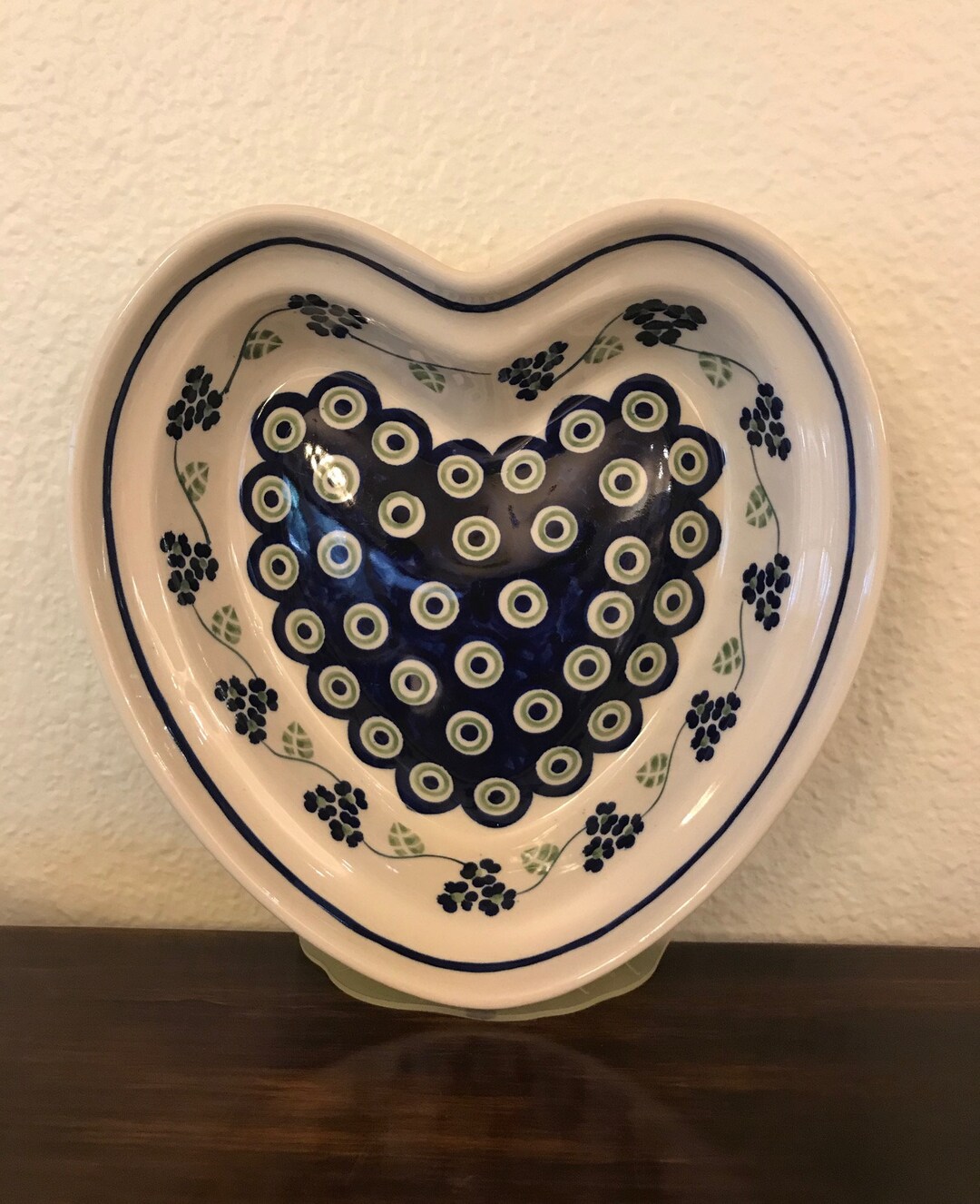 Polish Pottery Heart-shaped Bowl - Etsy