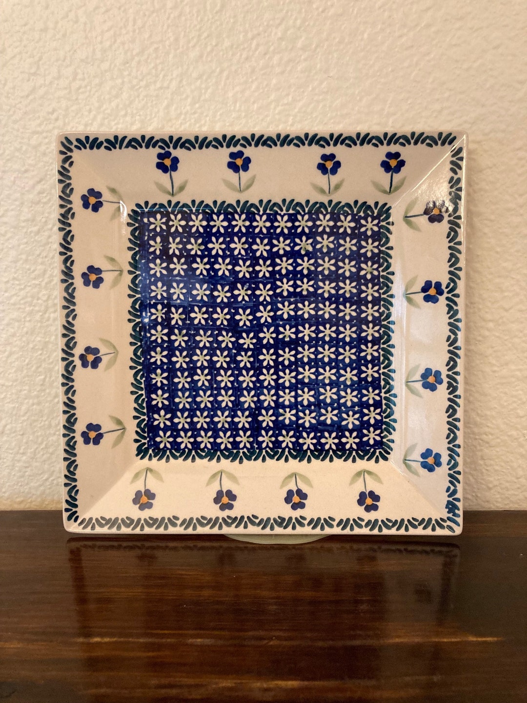 Polish Pottery Square Plate / Serving Dish - Etsy
