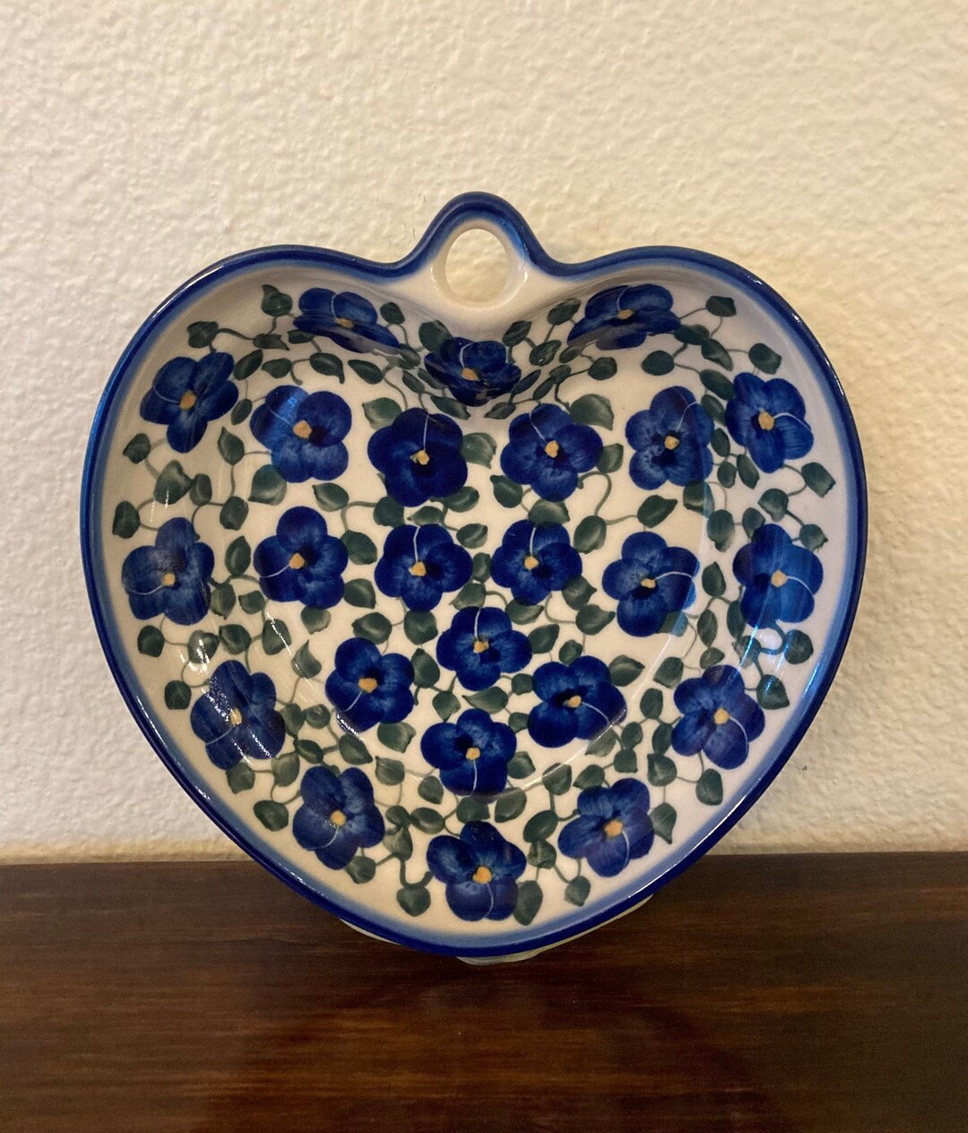 Polish Pottery UNIKAT Heart-shaped Bowl - Etsy