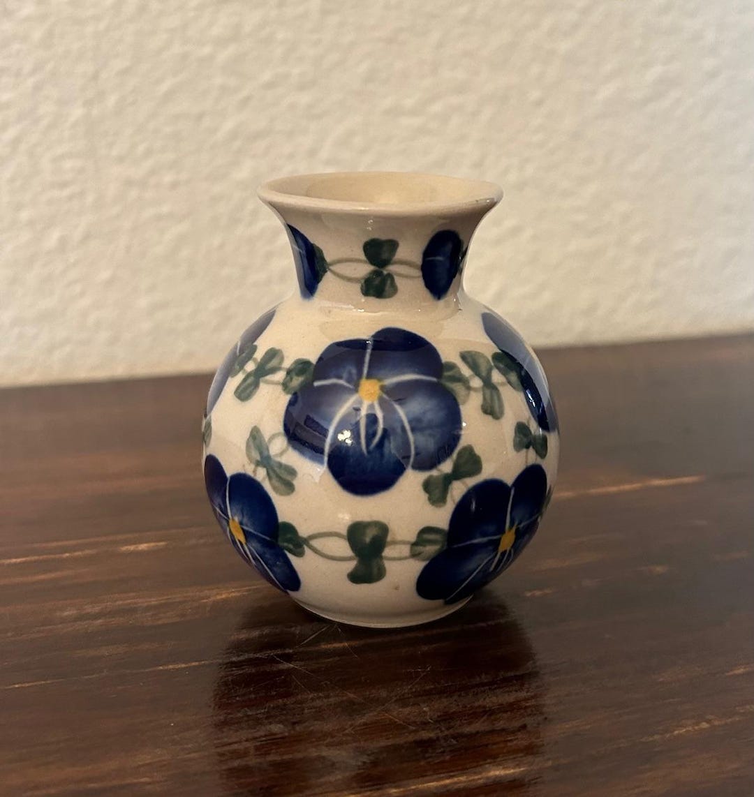 Polish Pottery Small UNIKAT Vase - Etsy