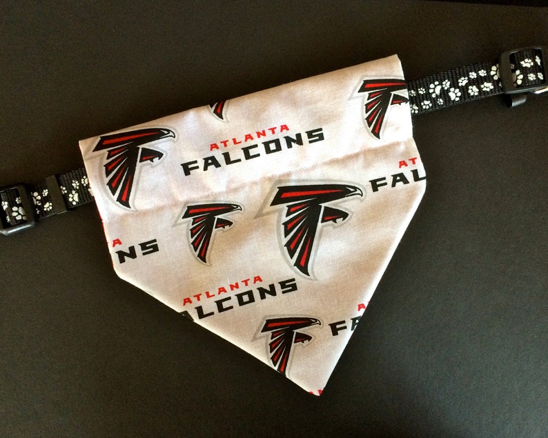 No-tie Slip Over Collar Dog Bandana Atlanta Falcons collar - Etsy
