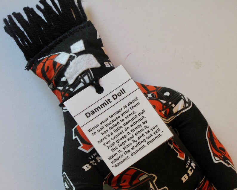 Dammit Doll, Cincinnati Bengals, Stress Relief - Etsy
