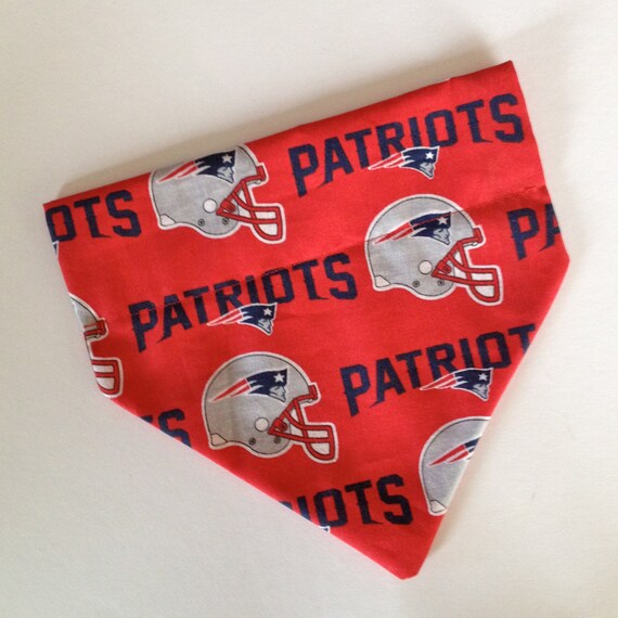 No tie Slip Over Collar Dog Bandana New England Patriots Team Fabric collar Not Included Etsy