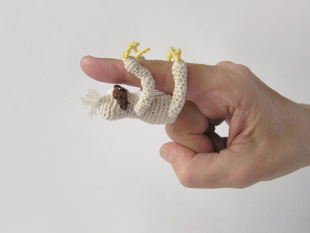 Micro Crocheted Sloth, Miniature Animal, Small Amigurumi - Etsy