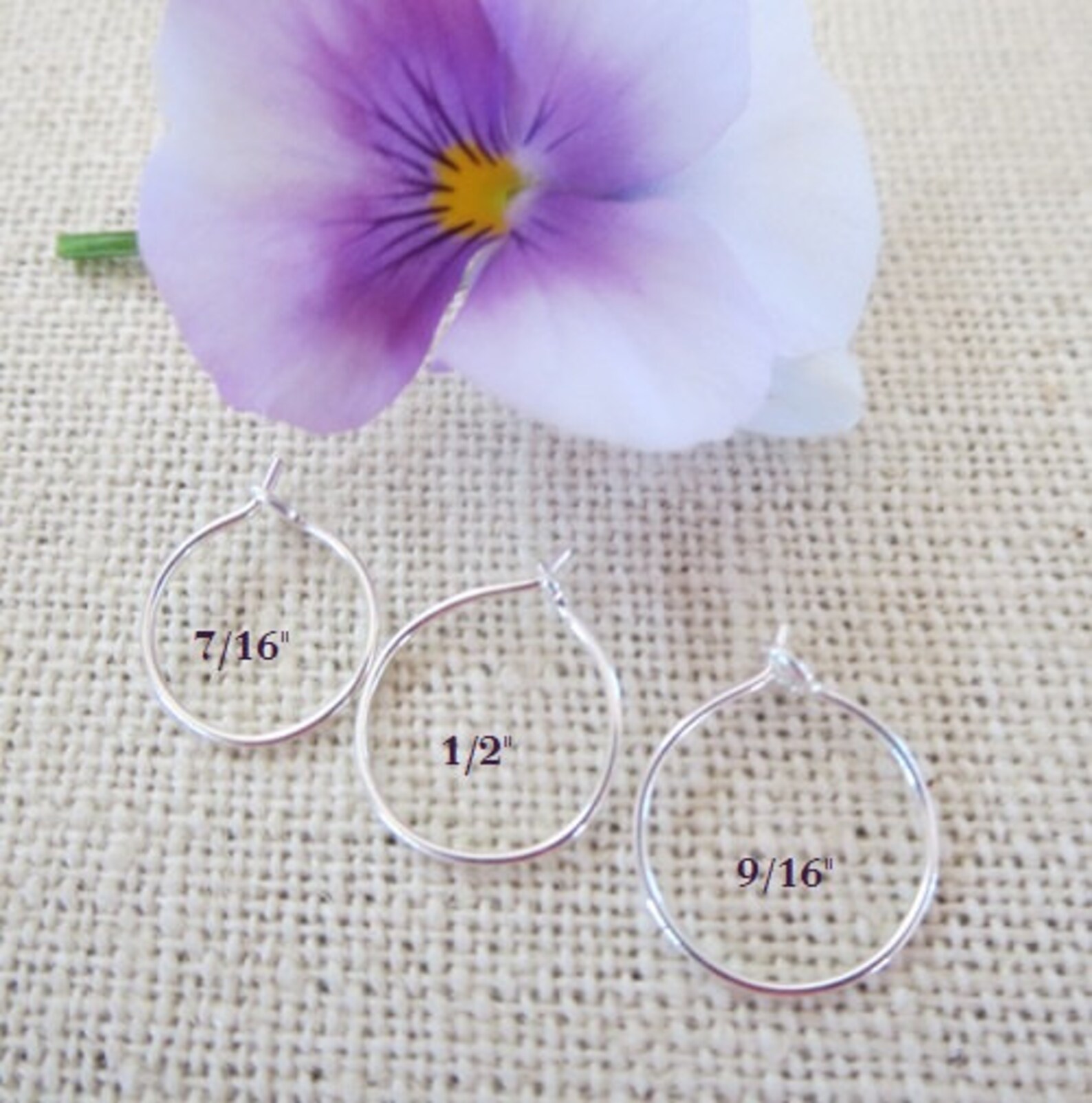 Mini Plain Hoop Pairs of 3 4 5 and 8 in Sterling Silver or - Etsy